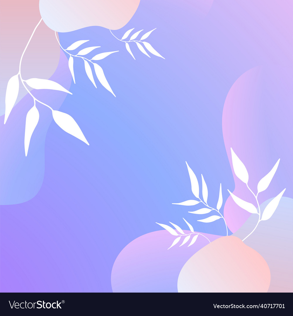 Abstract Organic Floral Leaves Liquid Wave Vector Image