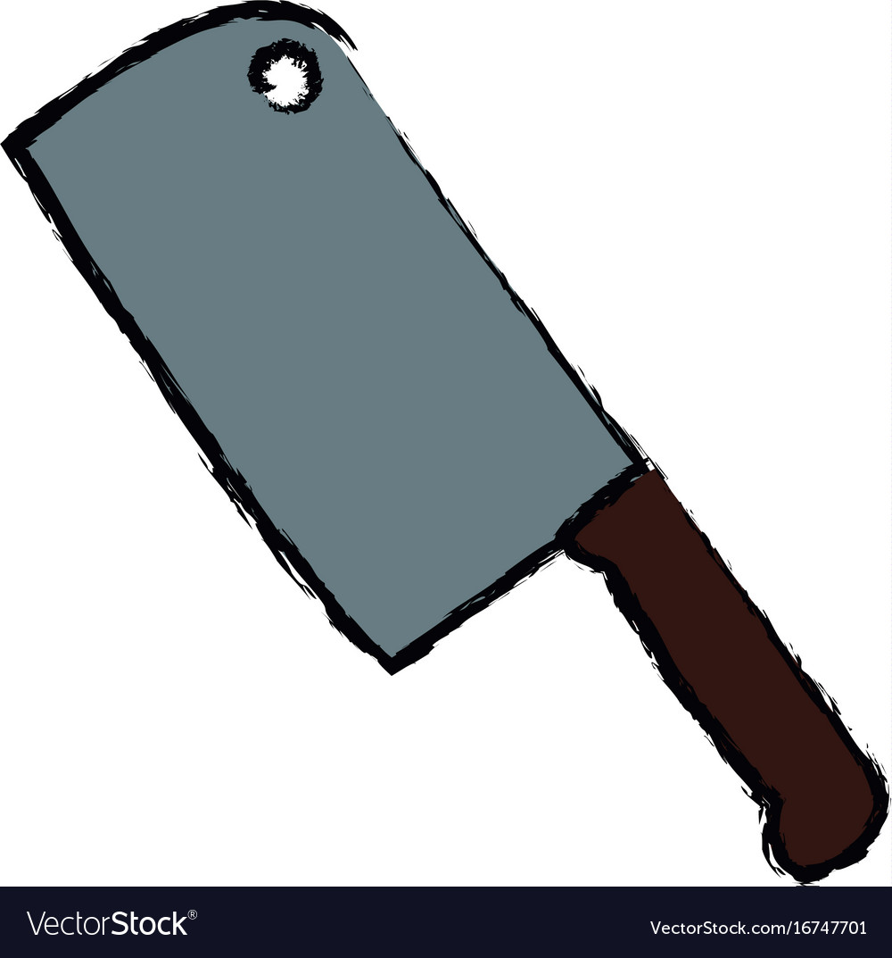 Axe for meat kitchen object culinary Royalty Free Vector