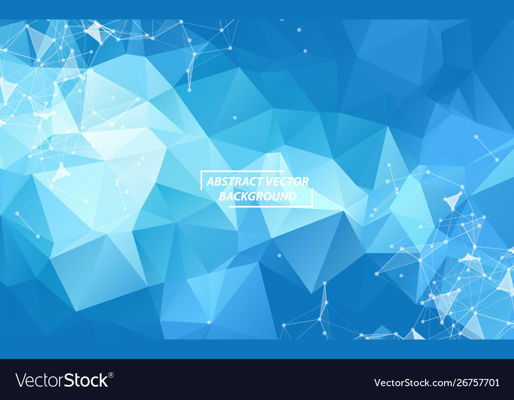 Blue geometric polygonal background molecule Vector Image Blue geometric polygonal background molecule Vector Image