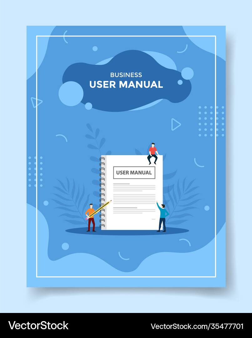 Business user manual concept people around Vector Image