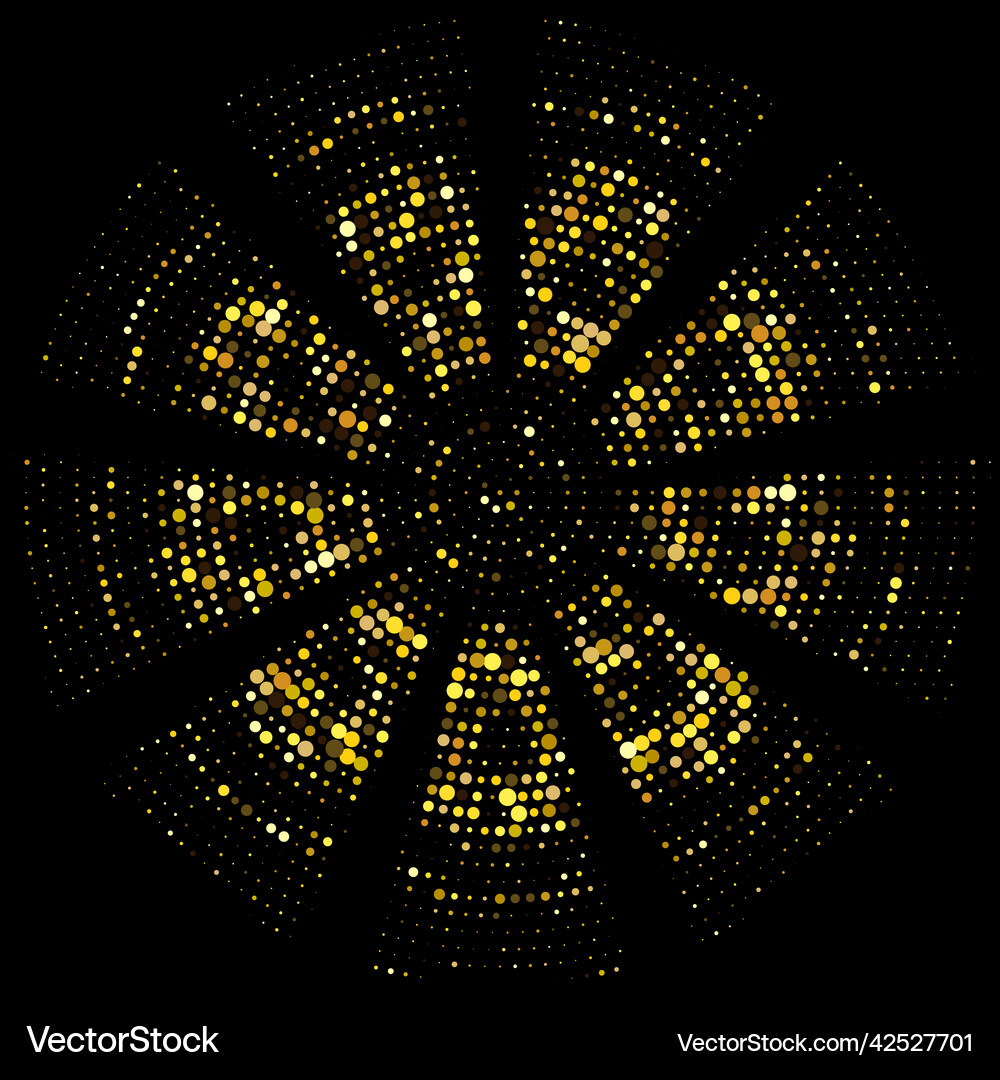Decorative design background of golden dots Vector Image
