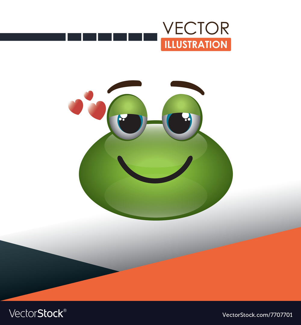 Frog emoticon design Royalty Free Vector Image