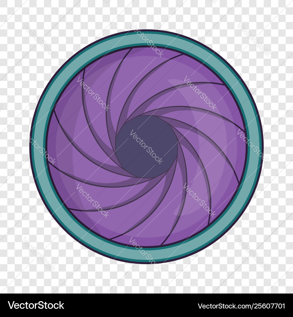 Lens cover icon cartoon style Royalty Free Vector Image