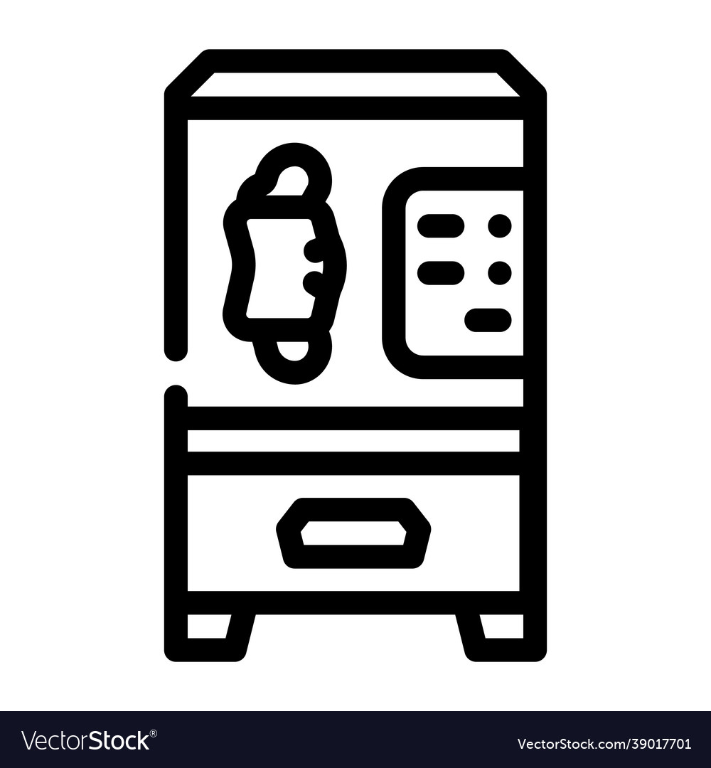 Medical facial mask vending machine line icon Vector Image Medical facial mask vending machine line icon Vector Image