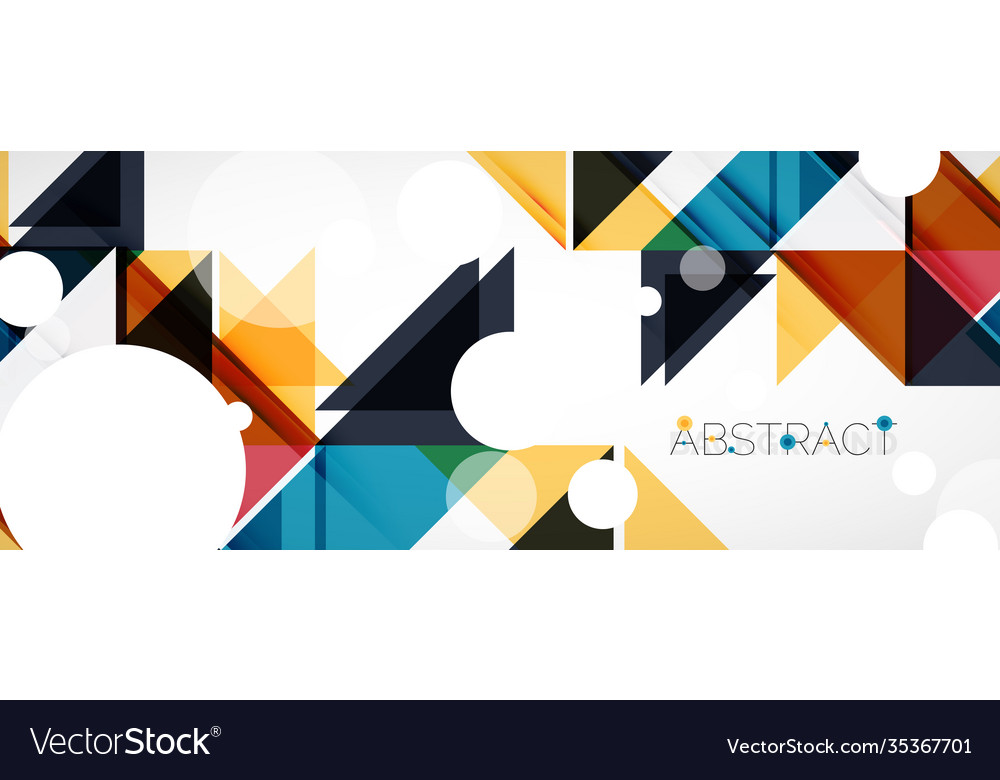 Set triangle geometric backgrounds Royalty Free Vector Image