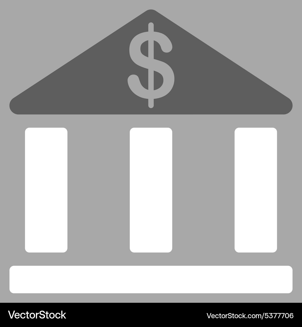 Bank icon from business bicolor set Royalty Free Vector