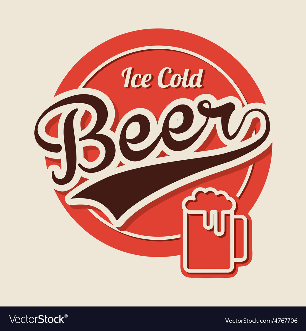 Cold beer Royalty Free Vector Image - VectorStock