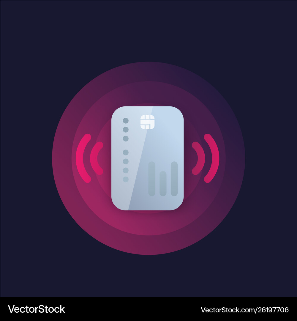 Contactless credit card payment icon Royalty Free Vector