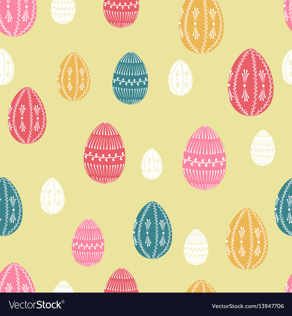 Easter seamless pattern Royalty Free Vector Image