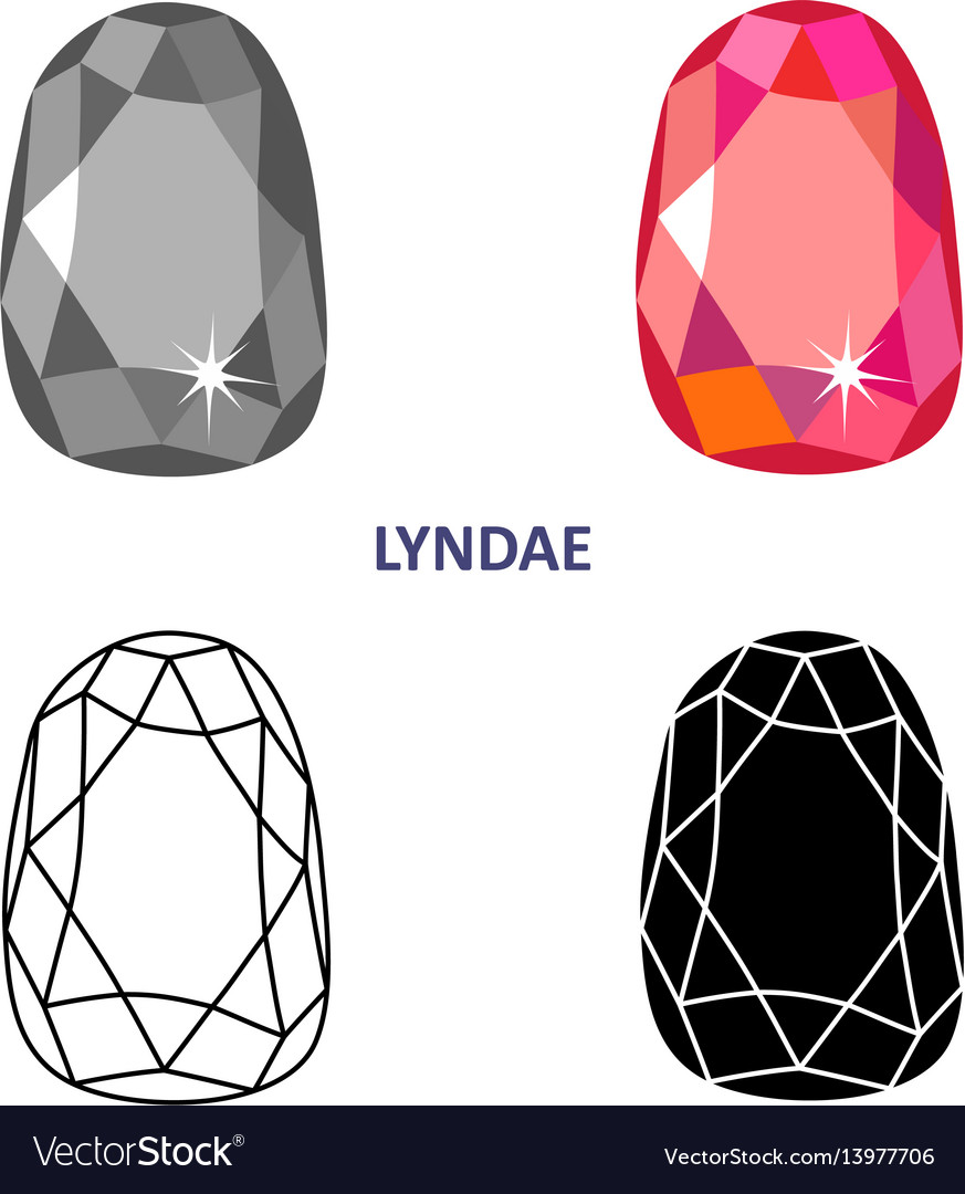 Fancy gem cut Royalty Free Vector Image - VectorStock