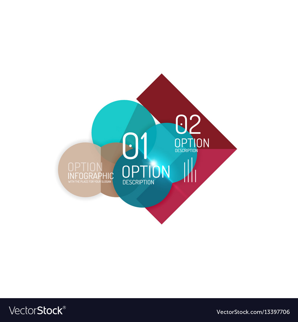 Geometric abstract composition with text Vector Image