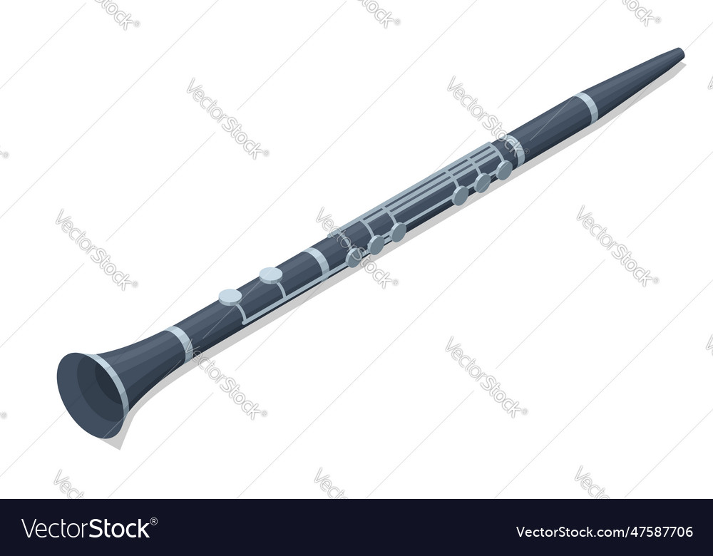 Isometric clarinet woodwinds music instrument Vector Image