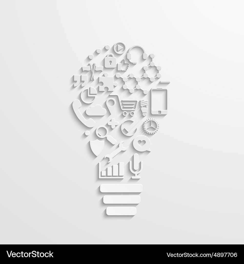 Modern lightbulb of the icons Royalty Free Vector Image