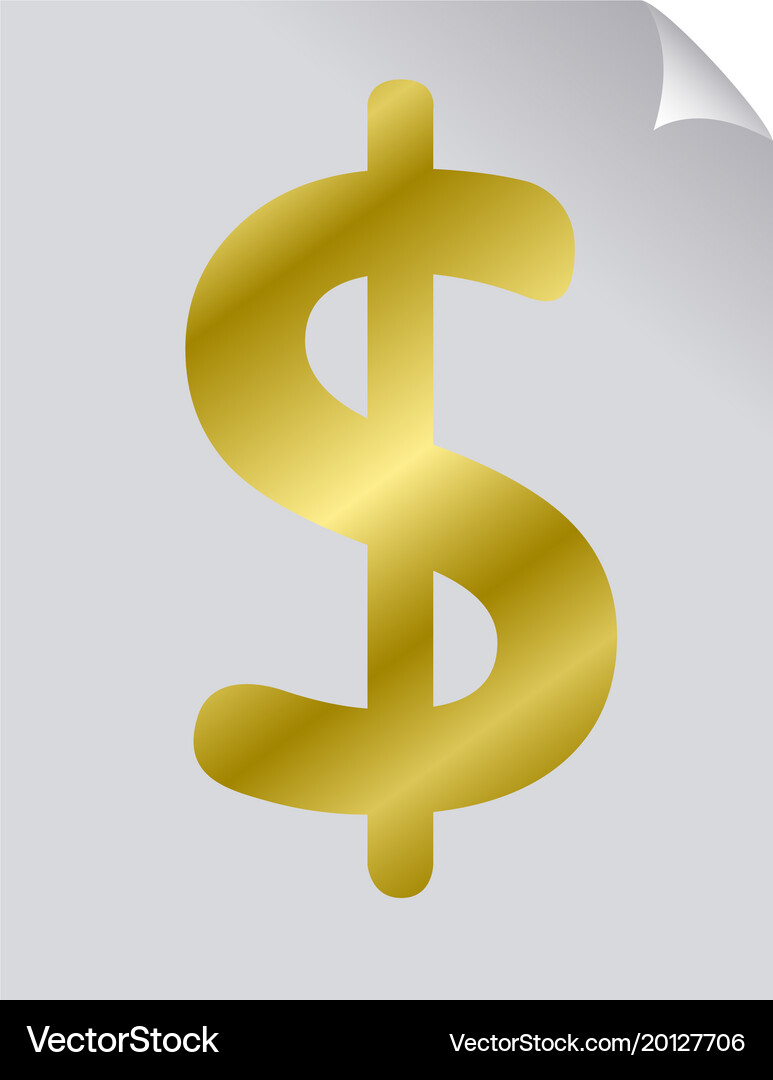 Paper with the money symbol Royalty Free Vector Image