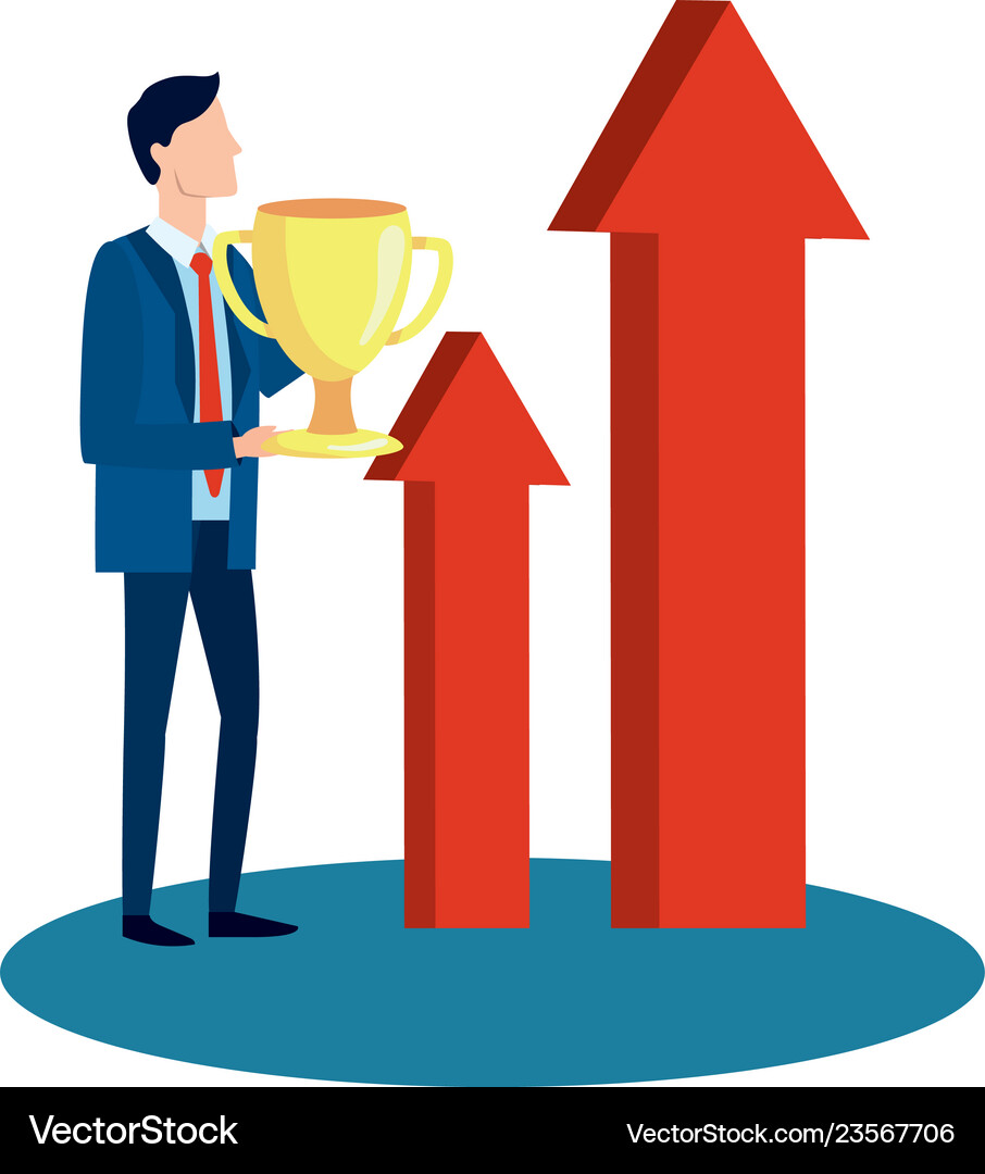 Successful businessmen avatar cartoon Royalty Free Vector