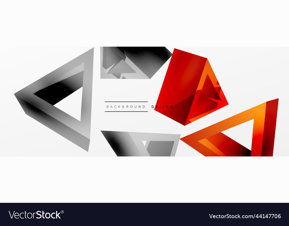 Triangle abstract background 3d basic Royalty Free Vector