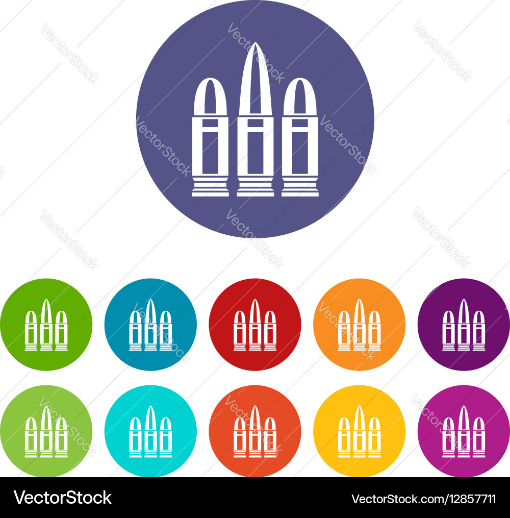 Cartridges set icons Royalty Free Vector Image