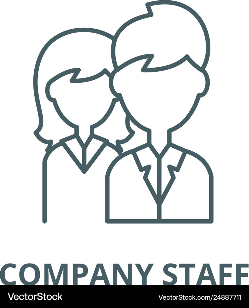 Company staff line icon Royalty Free Vector Image