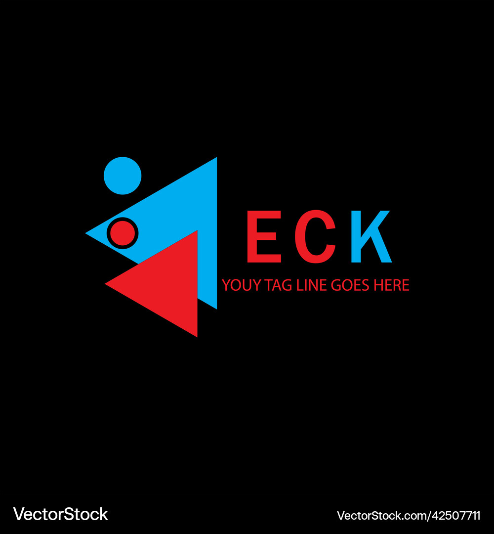 Eck letter logo creative design with graphic Vector Image
