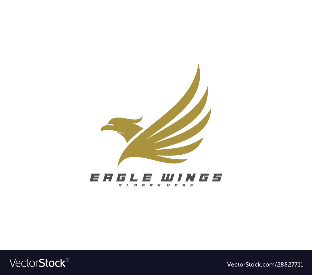 Flying eagle logo design creative template Vector Image