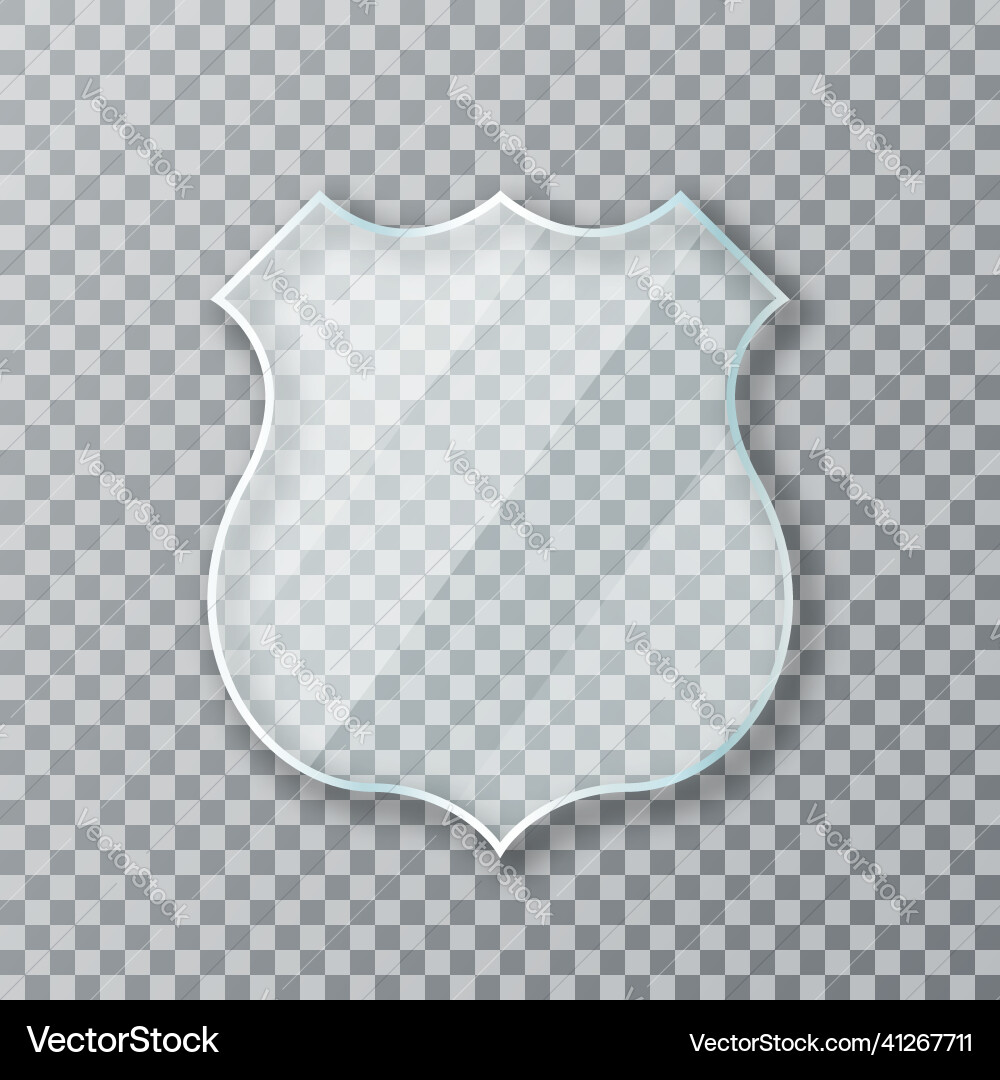 Glass shield transparent and acrylic Royalty Free Vector
