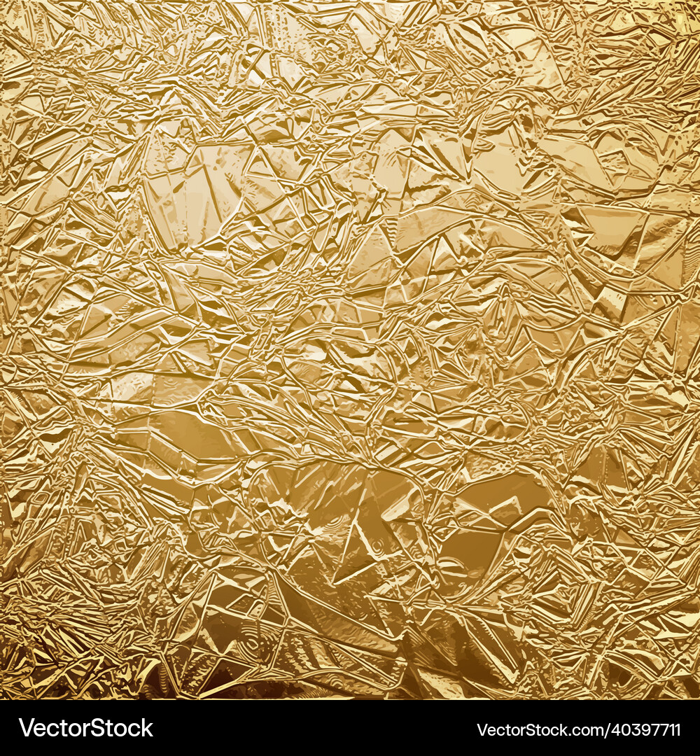 Gold leaf christmas golden wrapper textured Vector Image