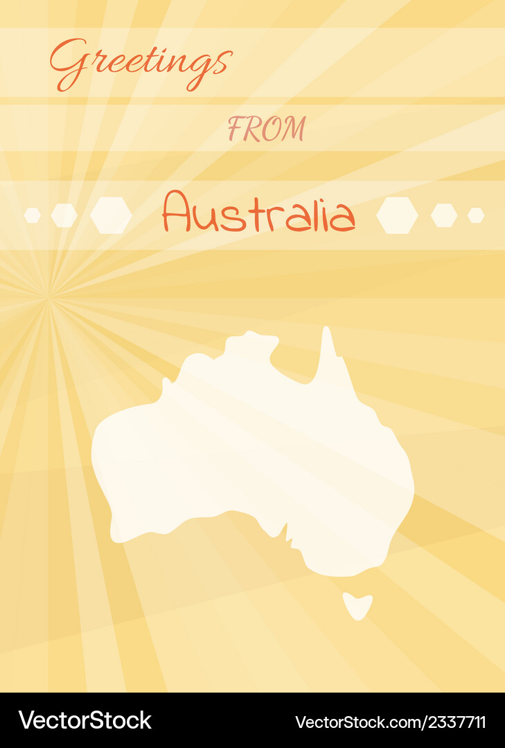 Greetings from australia Royalty Free Vector Image