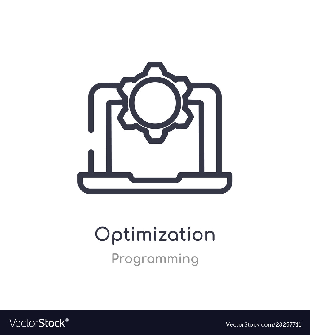 Optimization outline icon isolated line from Vector Image