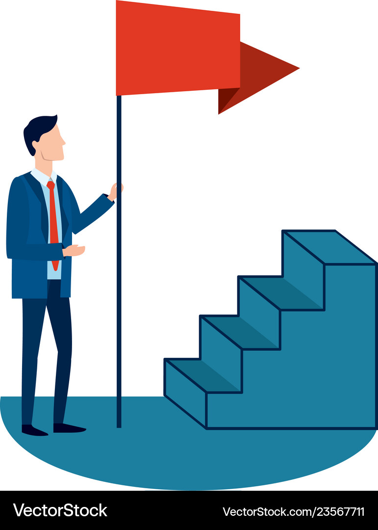 Successful businessman avatar cartoon Royalty Free Vector