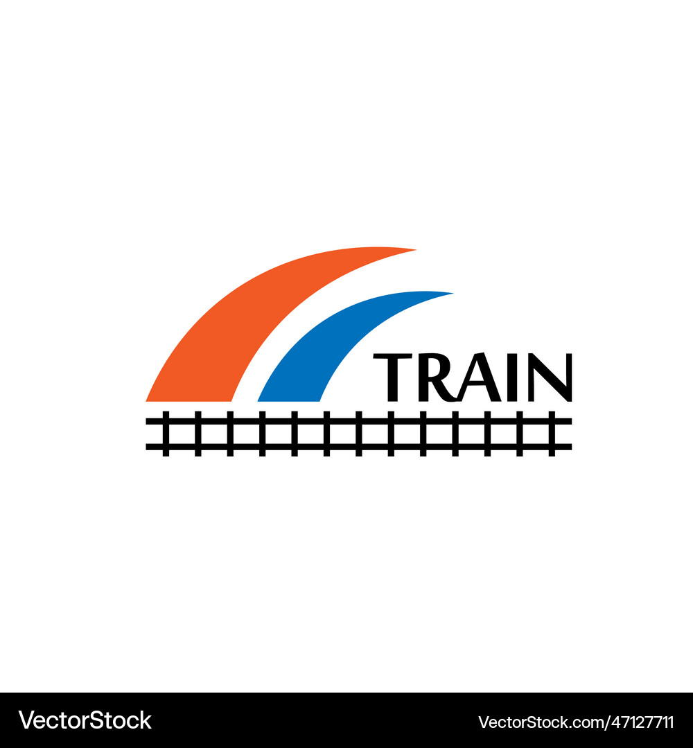 Train logo transportation travel technology Vector Image