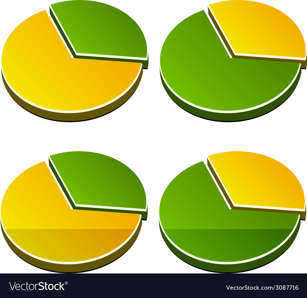 3d rounded graphs Royalty Free Vector Image - VectorStock