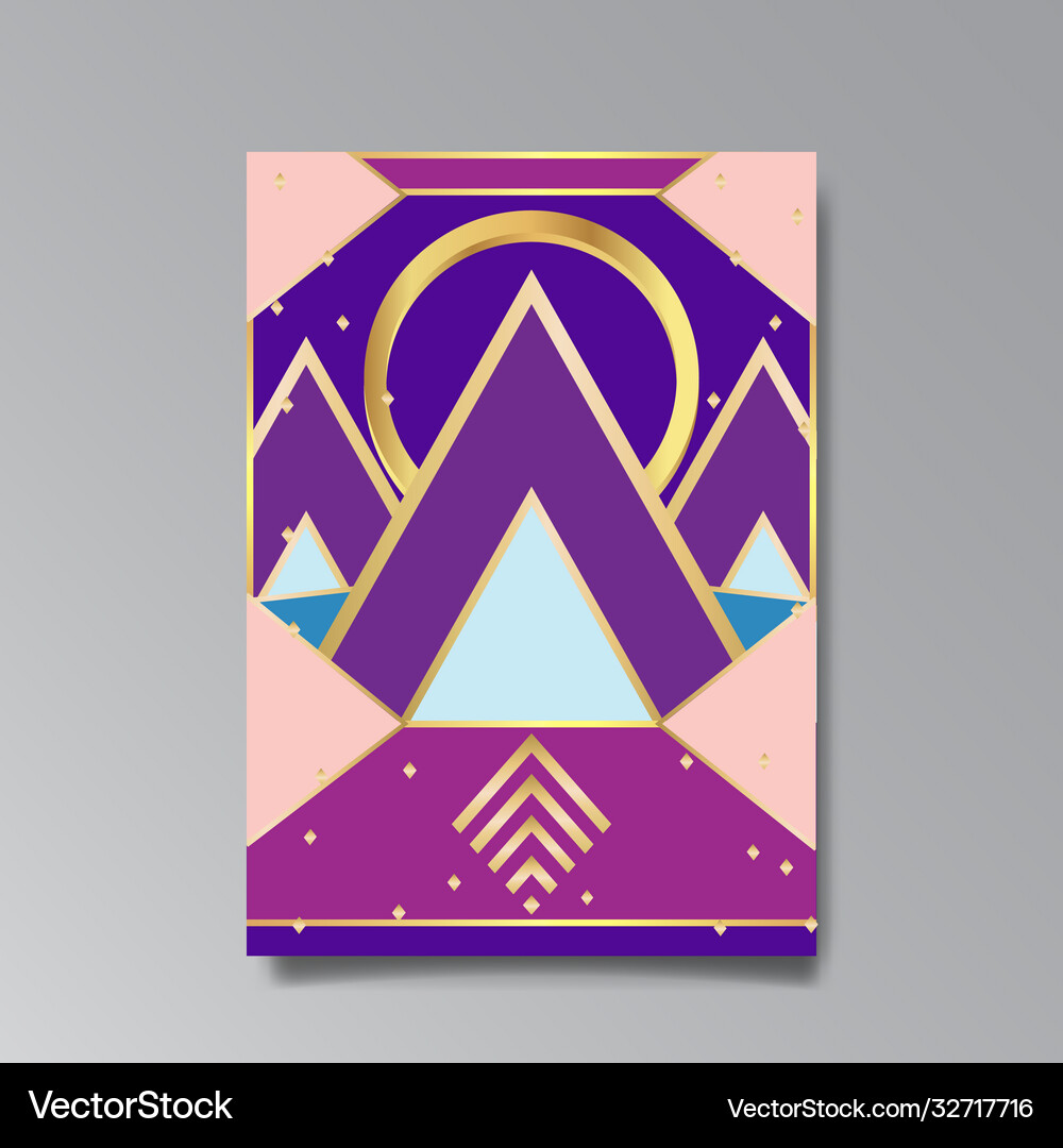 Chaos abstract geometric covers design cool Vector Image