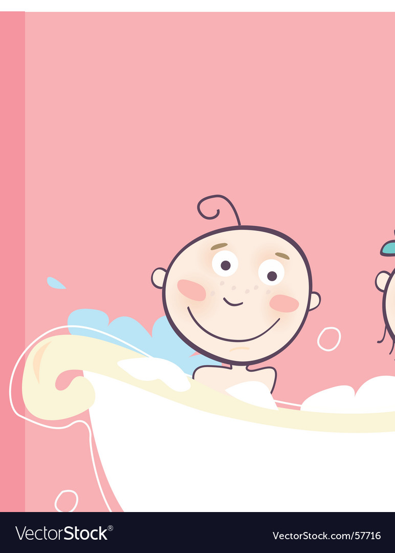Children bath Royalty Free Vector Image - VectorStock
