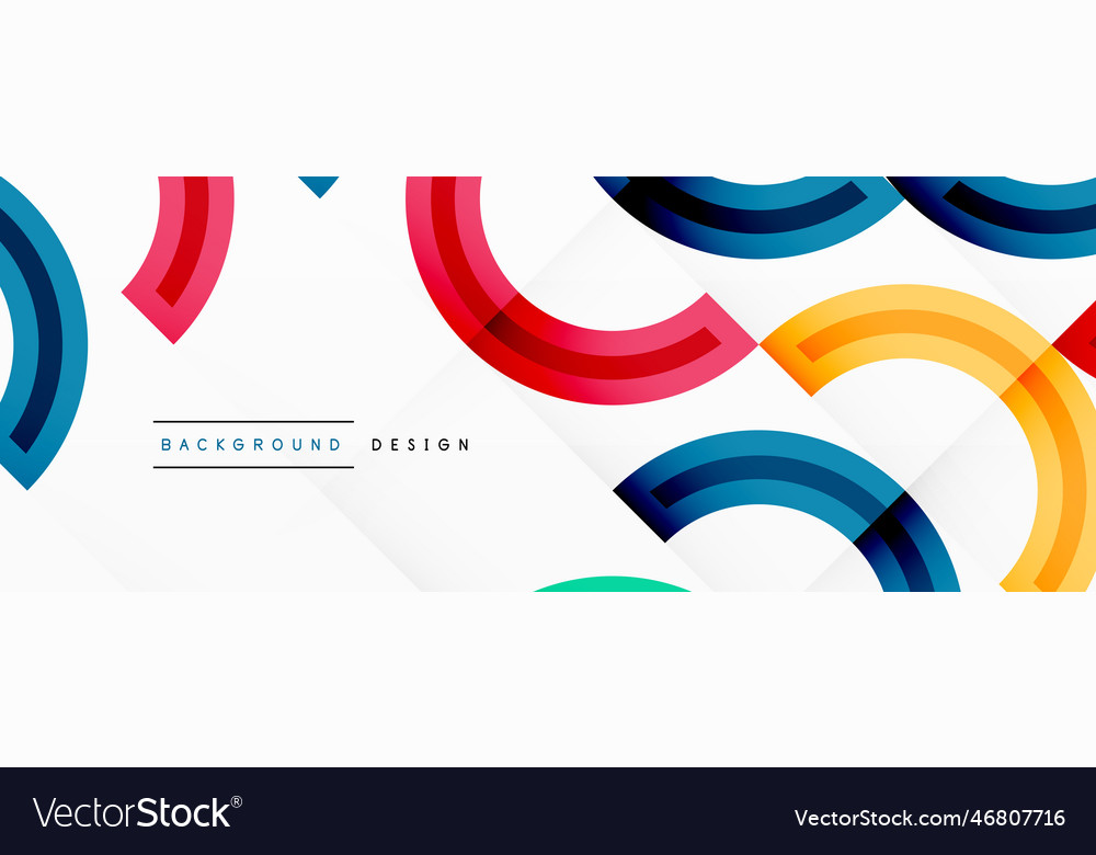 Colorful circle abstract background template Vector Image