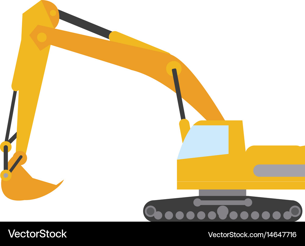 Construction heavy machinery icon image Royalty Free Vector