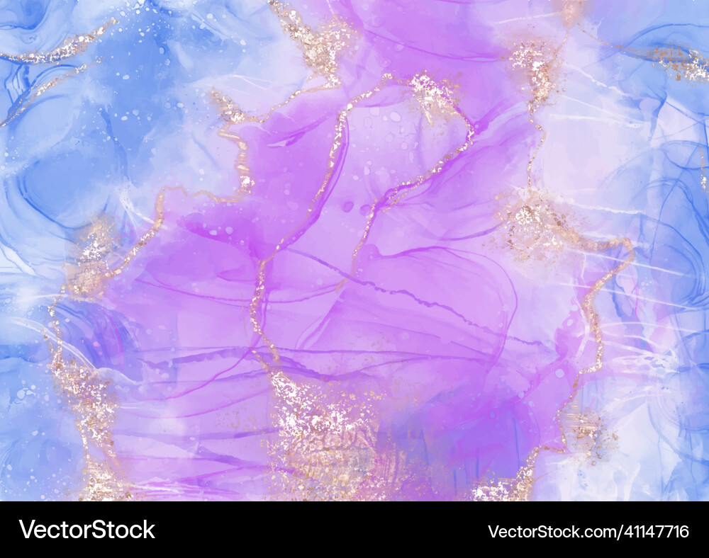 Elegant hand painted alcohol ink background Vector Image
