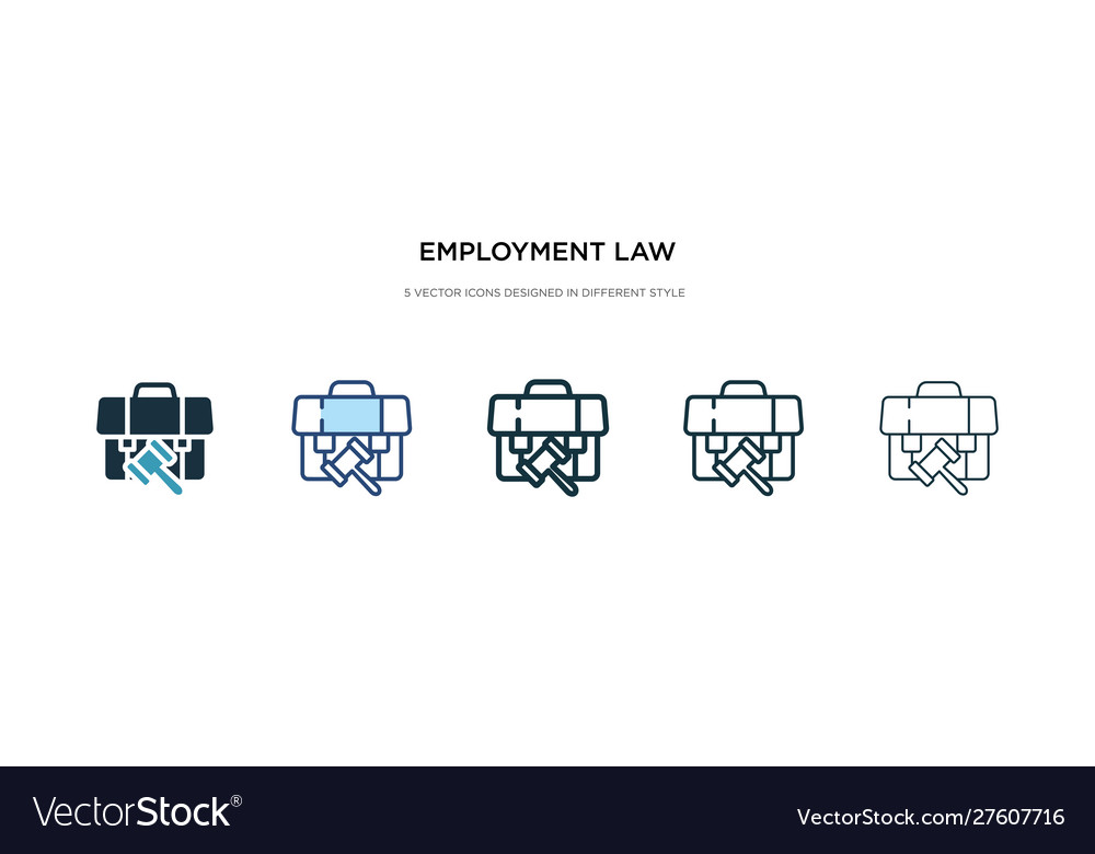 Employment Law Icons - Various Styles Royalty Free Vector