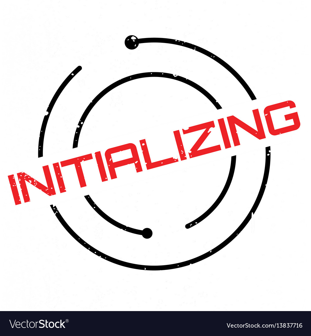 Initializing rubber stamp Royalty Free Vector Image Initializing rubber stamp Royalty Free Vector Image