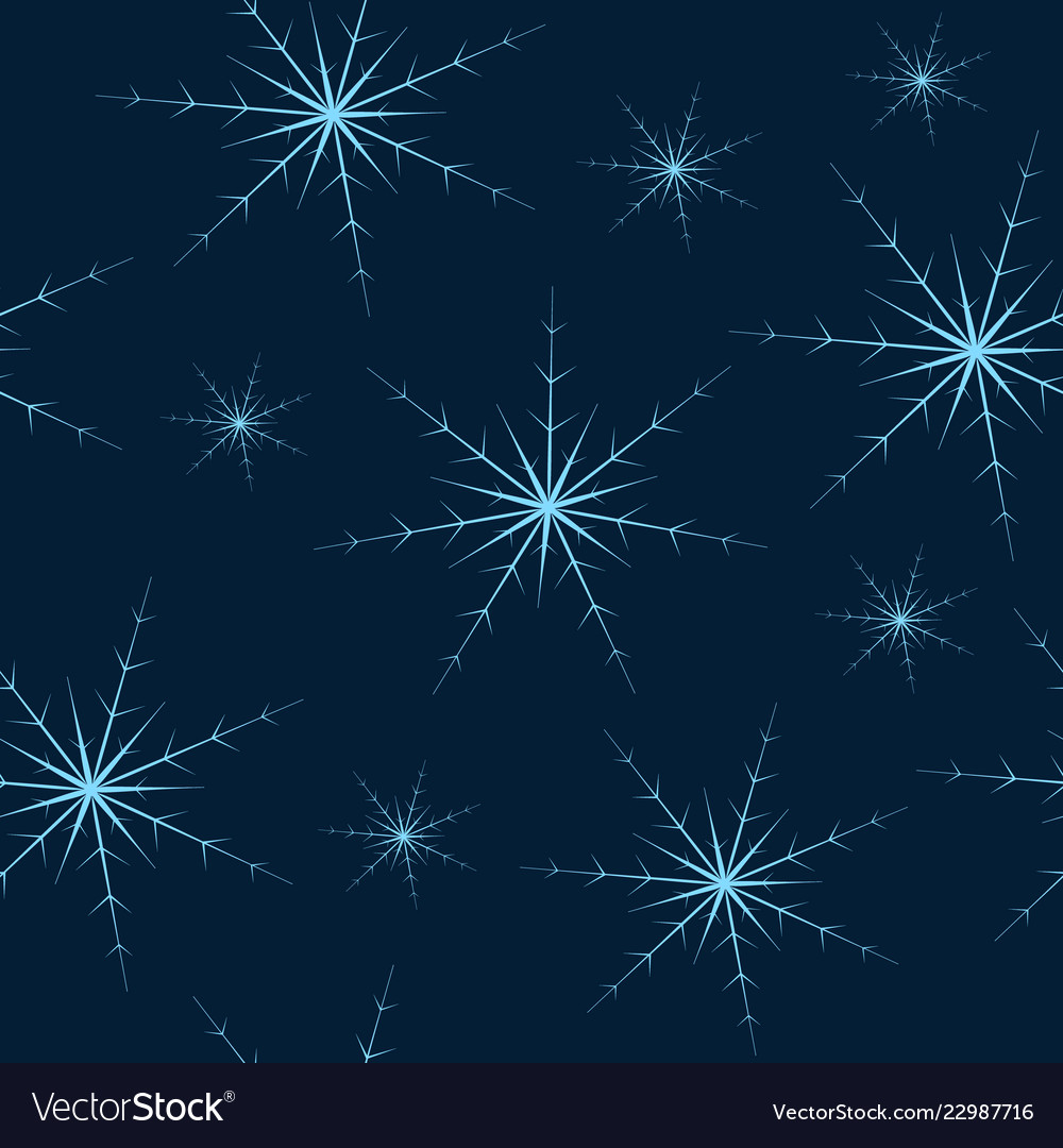 Seamless pattern beautiful light snowflake Vector Image