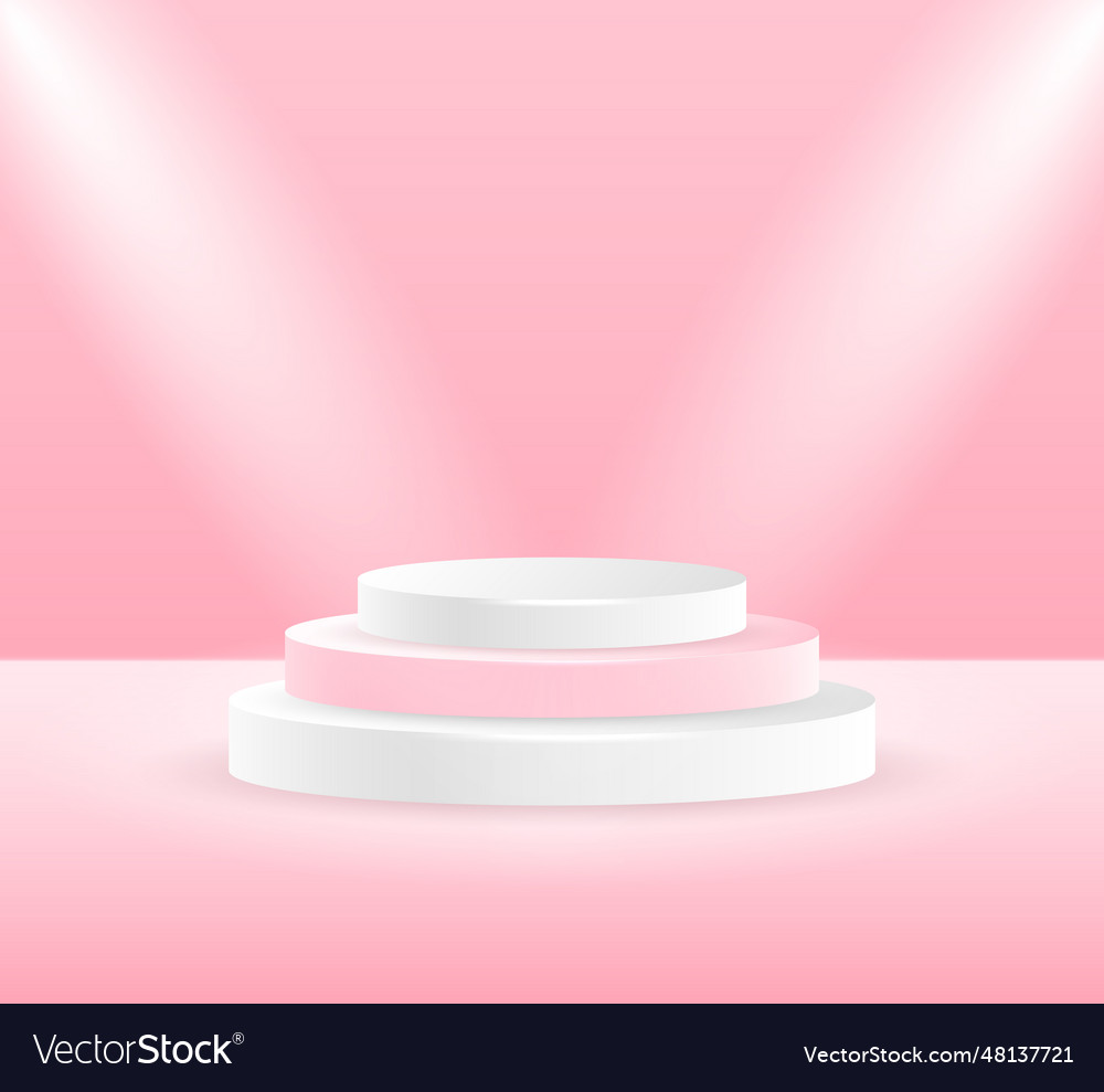 3d podium with Royalty Free Vector Image - VectorStock