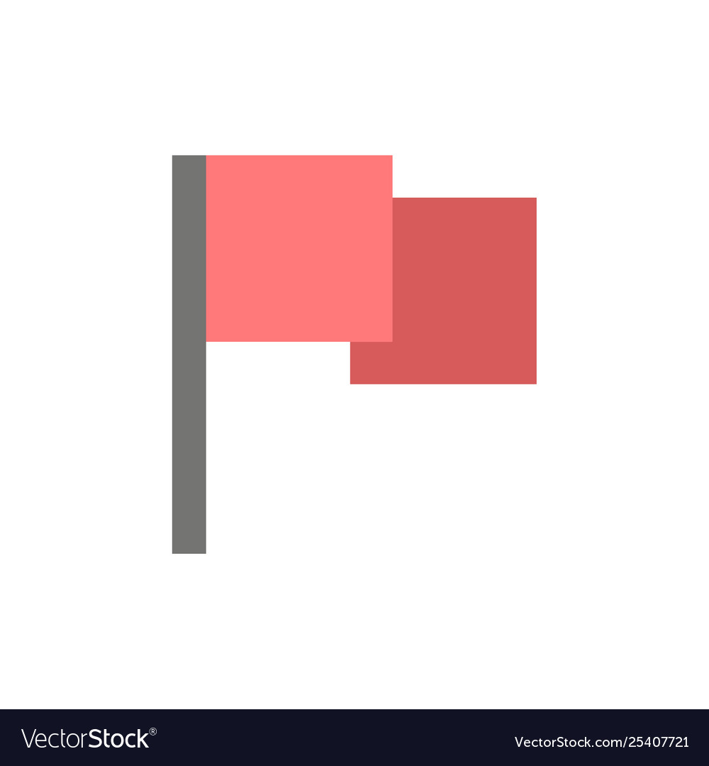 Basic flag ui flat color icon banner template Vector Image
