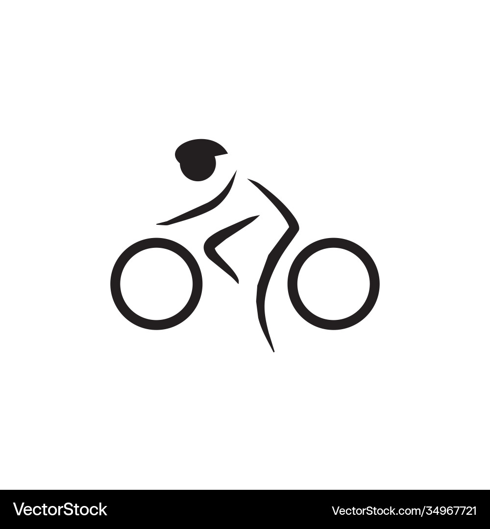 Bicycle icon logo design template Royalty Free Vector Image