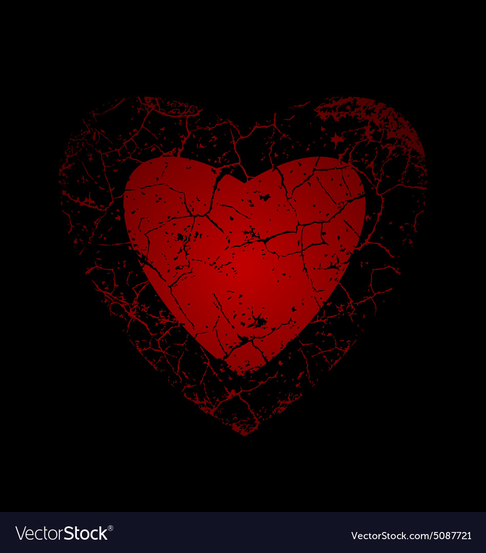Cracked heart Royalty Free Vector Image - VectorStock