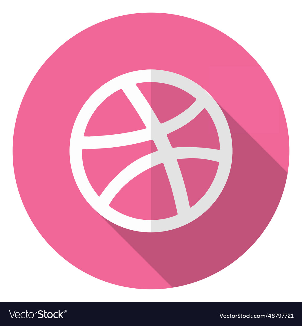 Dribbble icon logo Royalty Free Vector Image - VectorStock