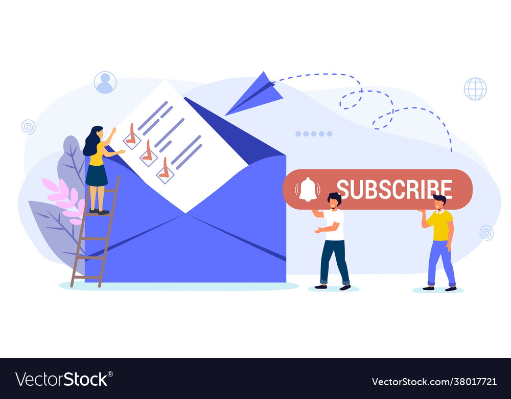 Email subscribe concept Royalty Free Vector Image
