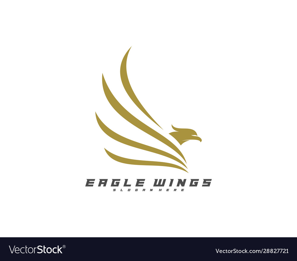 Flying eagle logo design creative design template Vector Image