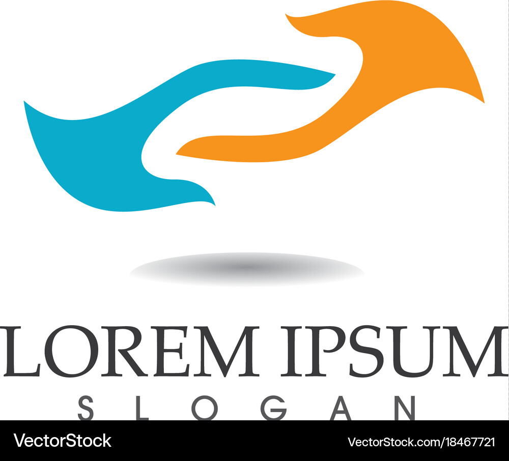 Hand help logo and symbols template icons app Vector Image