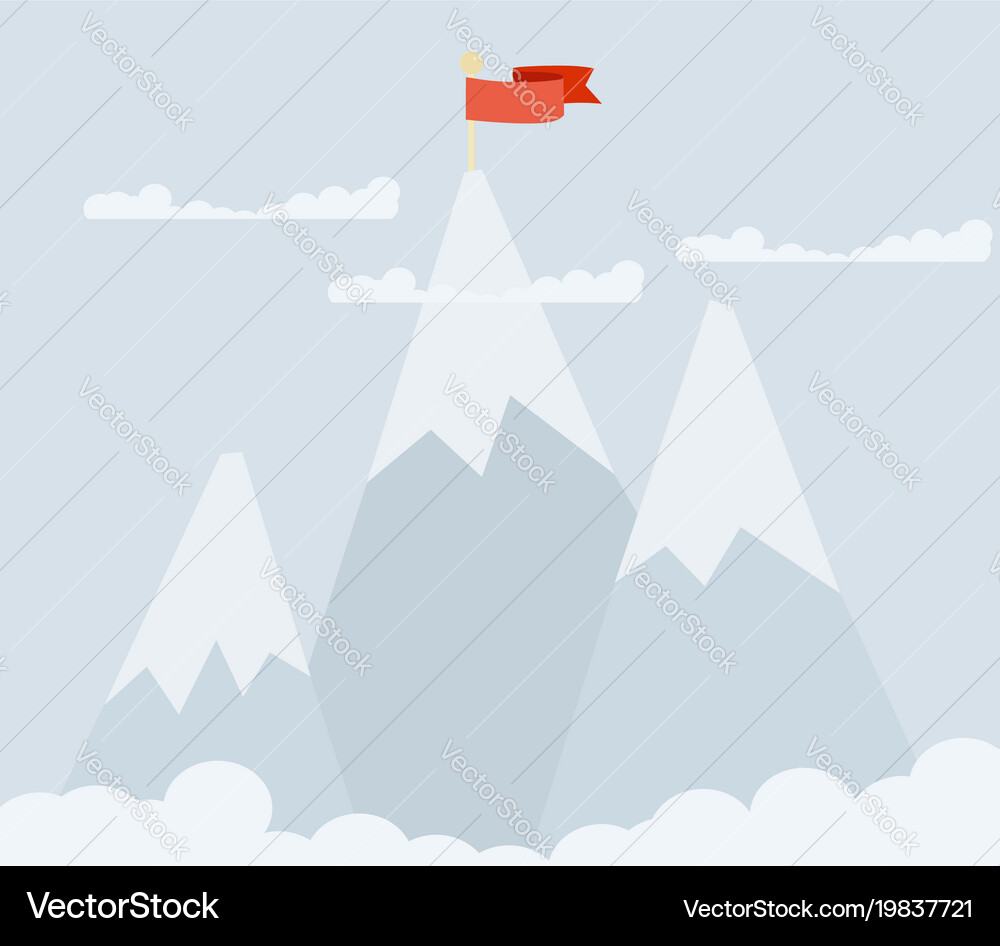 Hard way to reach success Royalty Free Vector Image