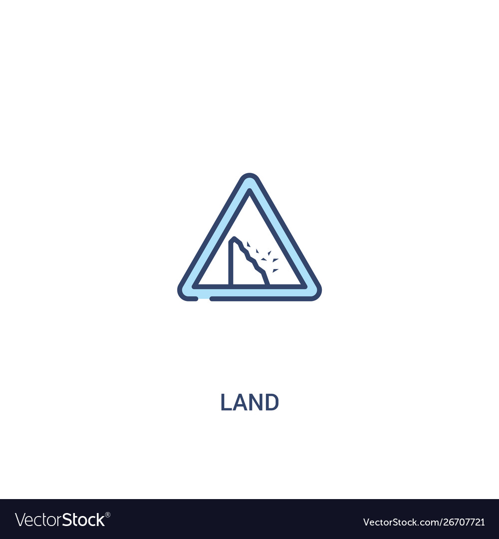 Land concept 2 colored icon simple line element Vector Image