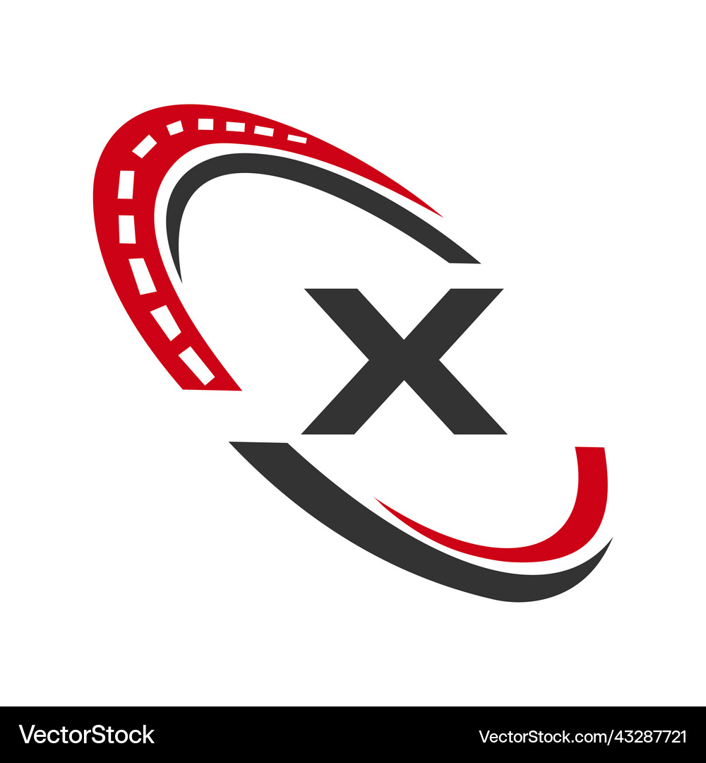 Letter x transport sign transportation logo Vector Image